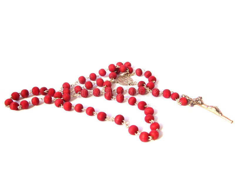 Rosary with Red Beads stock image. Image of jesus, faith - 6645167