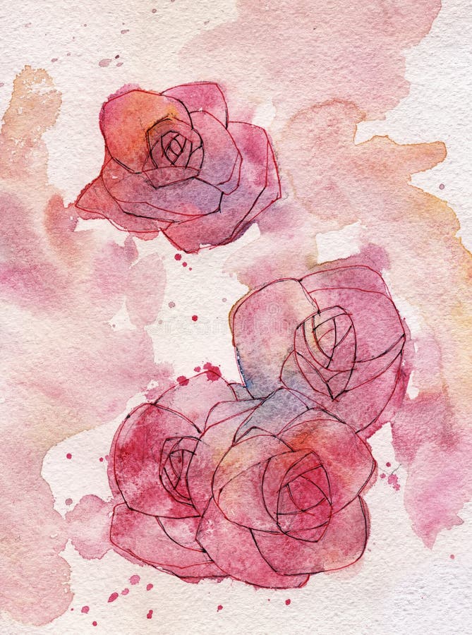 Rosas abstractas stock de ilustración. Ilustración de cubo - 37674542