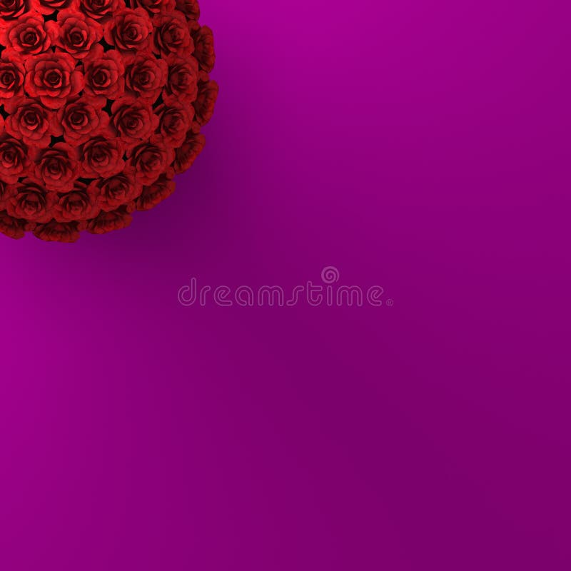 ROSAS NO FUNDO ROXO LISO imagem de stock. Imagem de romântico - 87270733
