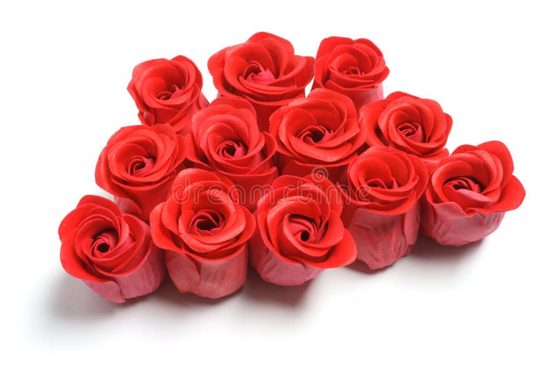 Rosas rojas artificiales foto de archivo. Imagen de ornamento - 12181662