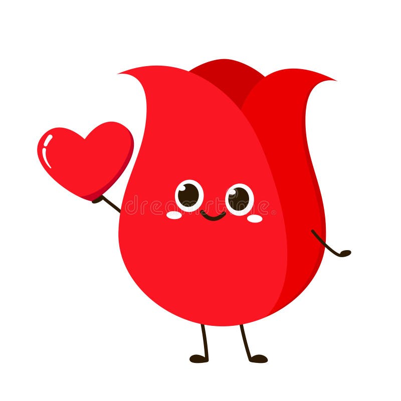 Rose Flower Character.Vector Flat Style Illustration Icon Design Stock ...