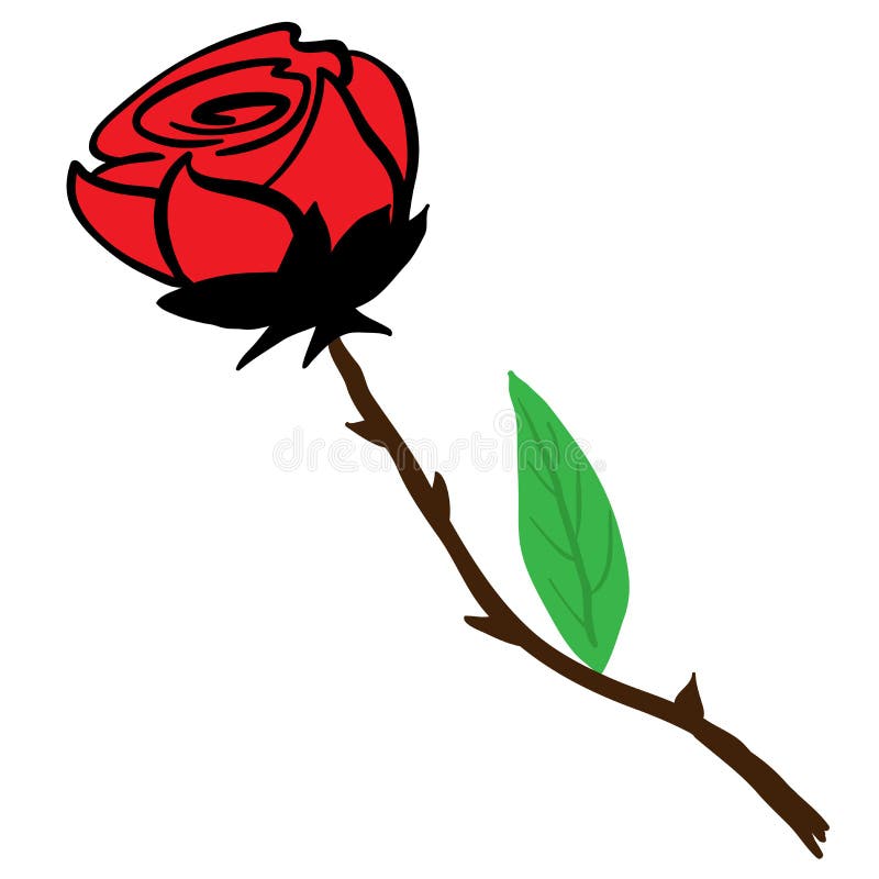 Cartoon Rose Thorn Stock Illustrations – 310 Cartoon Rose Thorn Stock ...