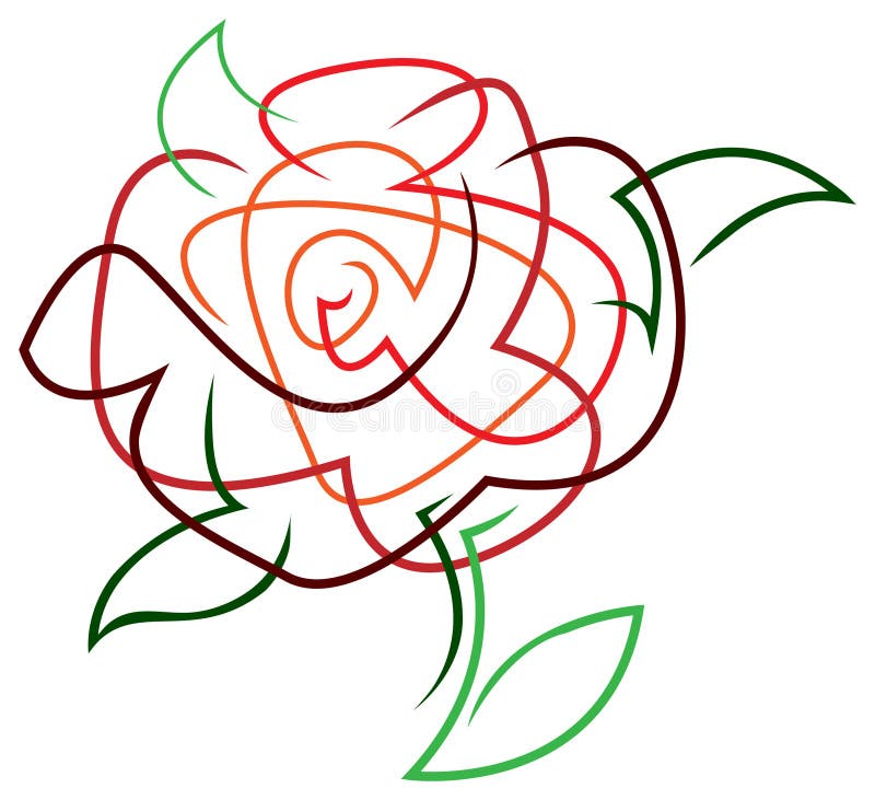 Rose Abstract vector illustratie. Illustration of collectief - 80227339