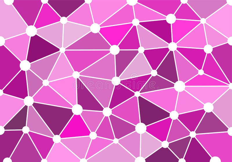 Rose Abstract Geometric Background with Triangles, Circles and Lines ...