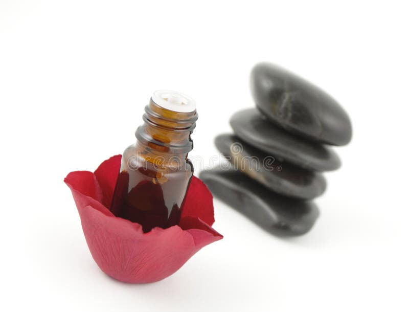 Rose Aromatherapy and Spa Stones Stock Image - Image of white, aroma ...