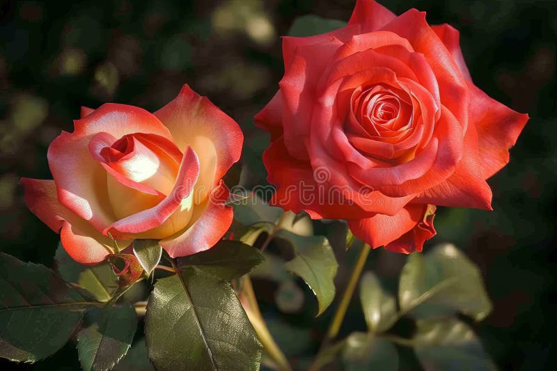Rose Blooms in Garden Near Paris Stock Photo - Image of annual ...