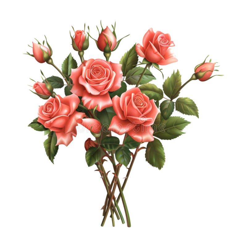 Rose Bokeh on Transparent Background - Ai Generated Stock Illustration ...