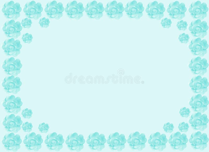 Rose border turquoise stock illustration. Illustration of multiple ...