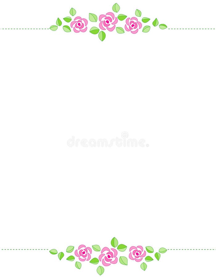 Rose Border / Wedding Invitation Stock Vector - Illustration of ...