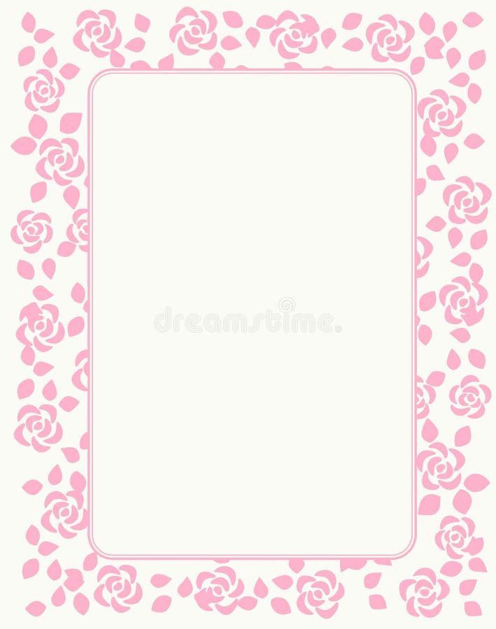 Rose Border / Wedding Invitation Stock Vector - Illustration of ...