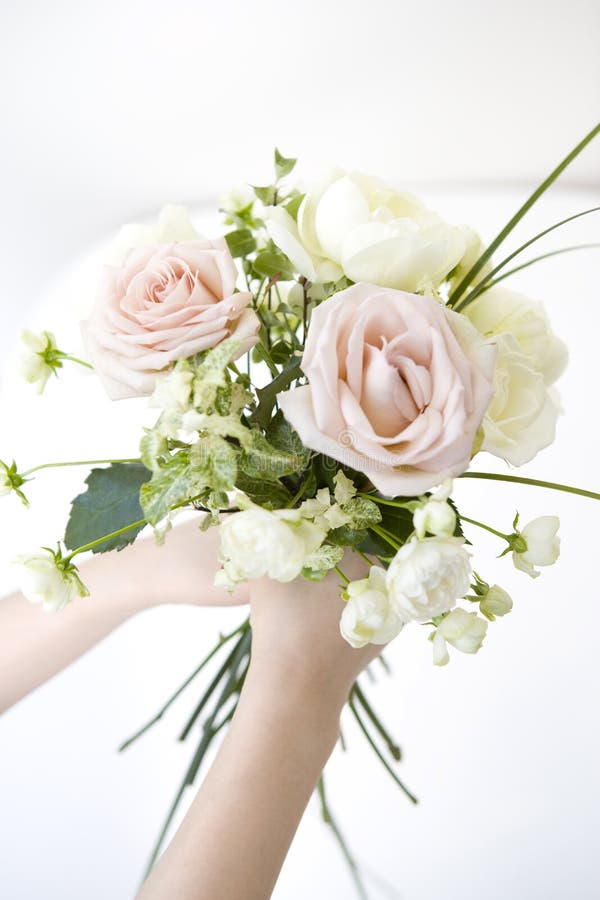 Rose Bouquet Design Seamless Pattern on Fabric As Background Stock ...