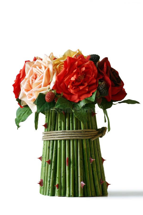 Rose Bouquet Design Seamless Pattern on Fabric As Background Stock ...