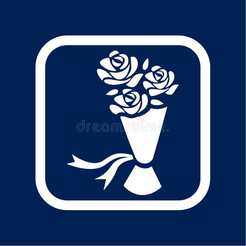 Rose Bouquet Icon - Illustration Stock Vector - Illustration of card ...