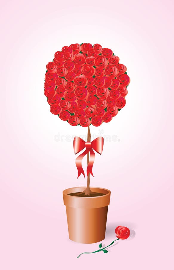 Rose-bush stock vector. Illustration of ornate, decoration - 5263450