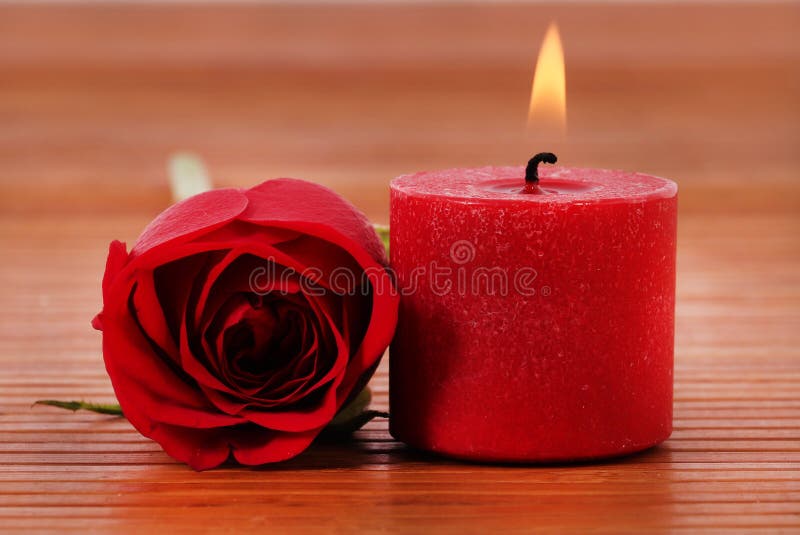 Rose and candle stock image. Image of colored, fire - 111252783