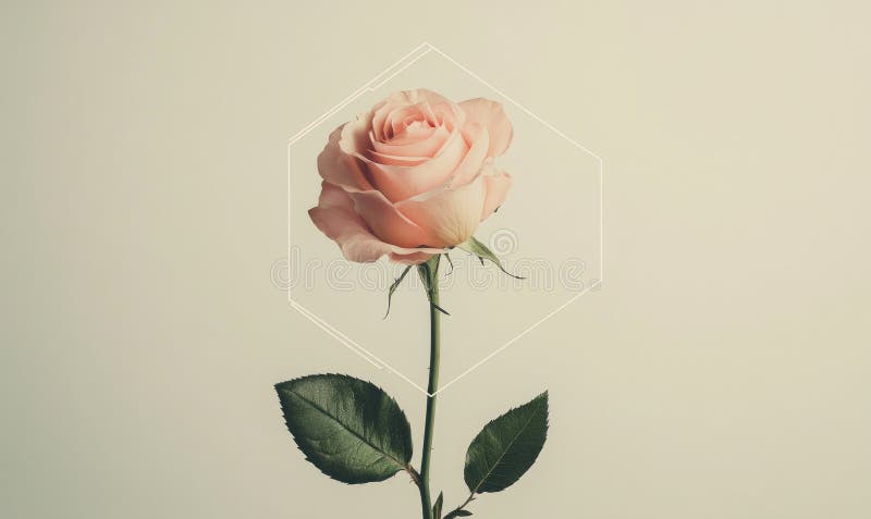 A Rose is in the Center of a Hexagon Stock Photo - Image of gardening ...