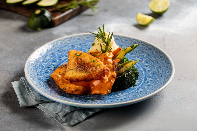 Rose Chicken Served in Dish Isolated on Table Top View of Arabic ...