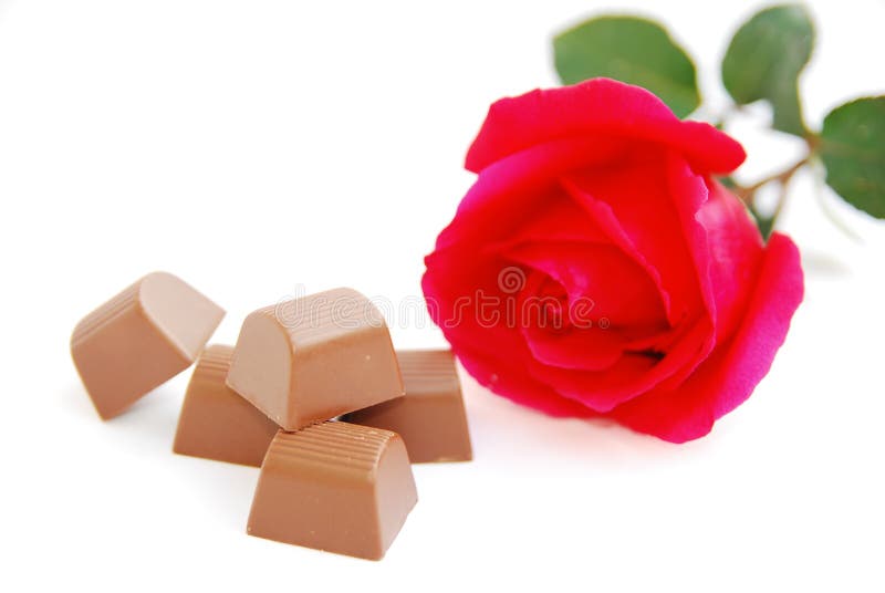 Rose and chocolate stock image. Image of lovely, beautiful - 8070071