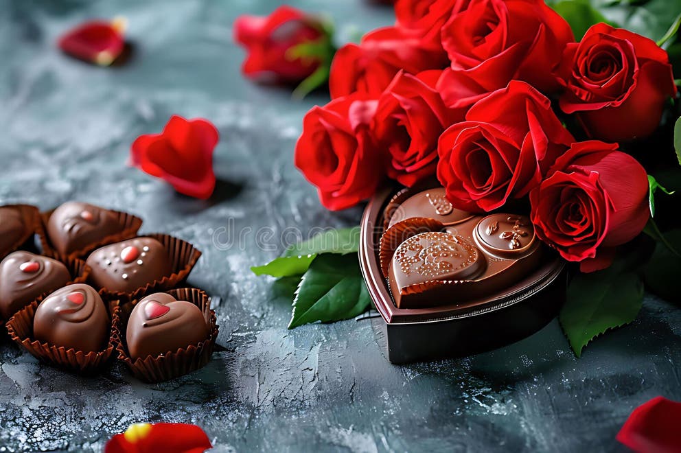 Rose and Chocolates Rose and Chocolate Stock Illustration ...