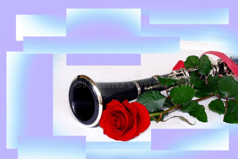 Two Rose Clarinet Composition Stock Photo - Image of wind, notes: 4548790