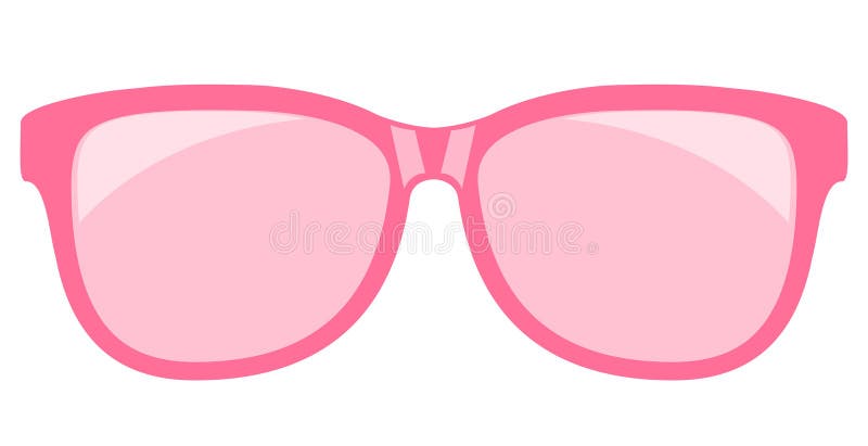 Rose Colored Glasses with Frame of Love Heart. Stock Vector ...