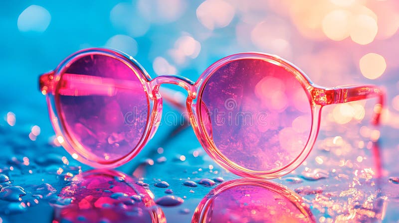 Rose - Colored Glasses Symbolize Naivety Stock Photo - Image of fashion ...