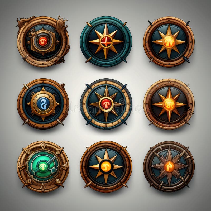 Rose Compass Game Ai Generated Stock Image - Image of star, arrow ...