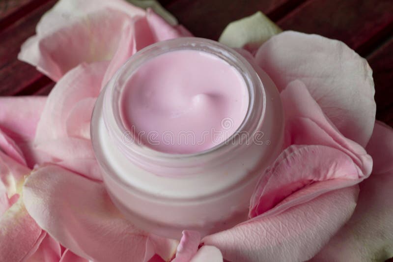 Rose cream in bottle stock image. Image of fair, bott - 203340133