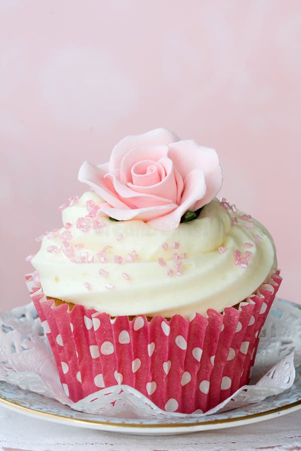 Rose cupcake stock image. Image of roses, luxury, iced - 22066869