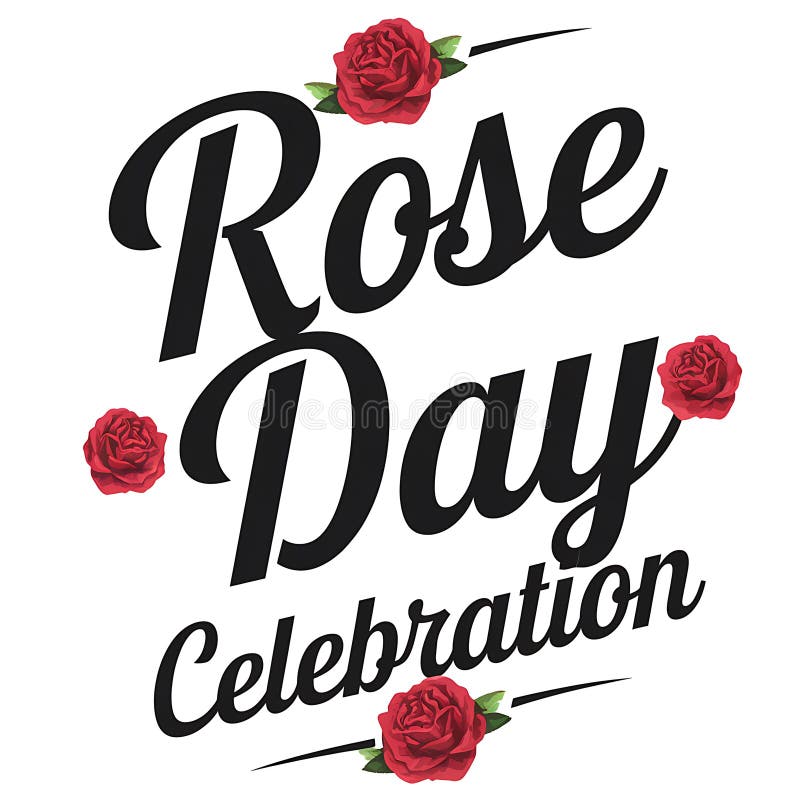 Rose Day Celebration Graphic Design Featuring Red Roses Stock ...