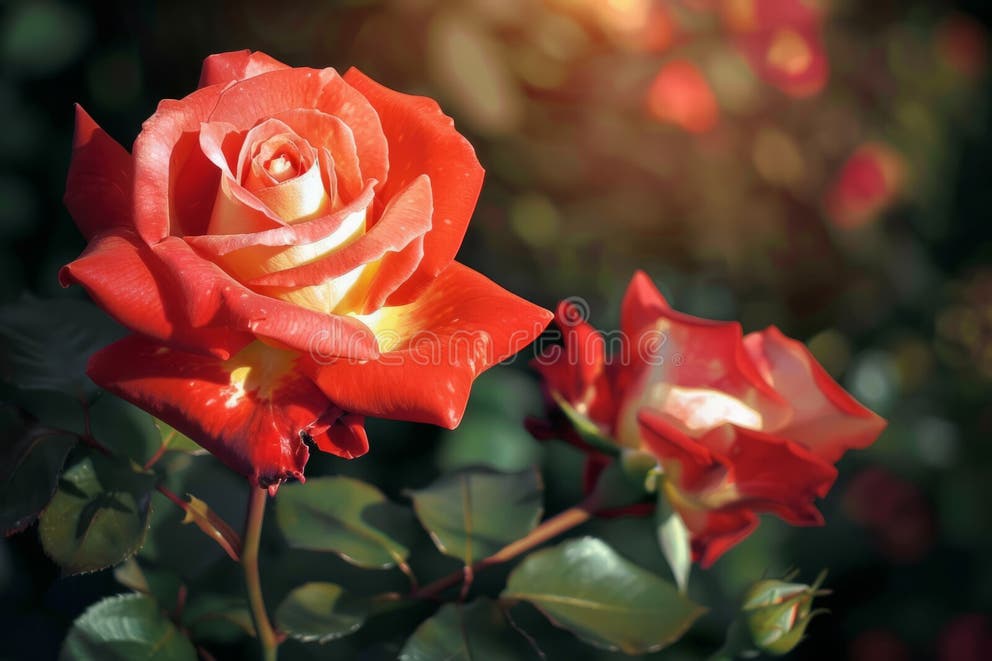 Rose Day Keeps Depression Away Stock Photo - Image of hybrid, roses ...
