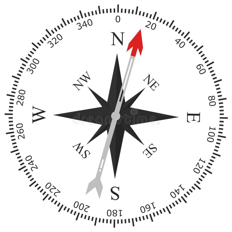 Rose de compas simple illustration stock. Illustration du dirigez ...
