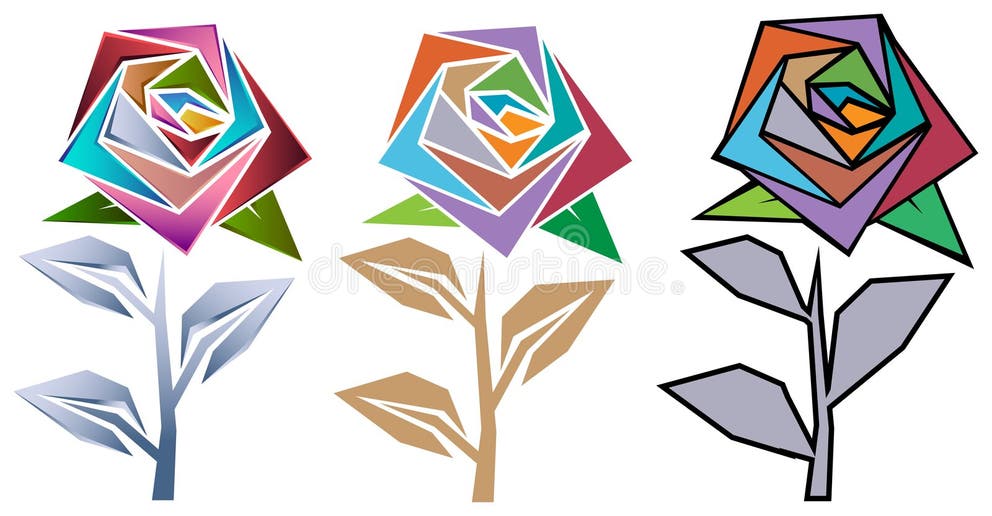 Rose design set stock vector. Illustration of element - 56073559