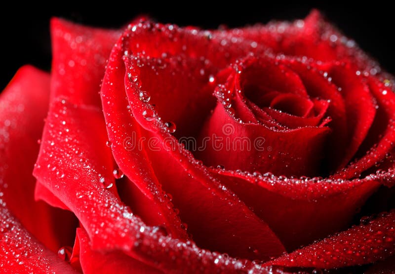 Rose dew drops stock photo. Image of close, macro, head - 14252502
