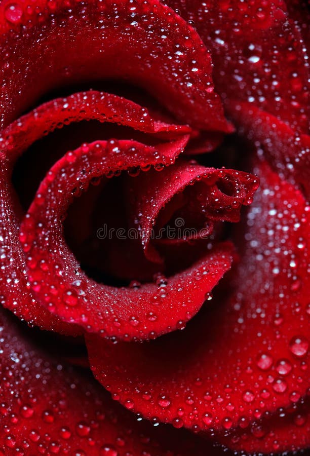 Rose dew drops stock photo. Image of drop, macro, horizontal - 14252504
