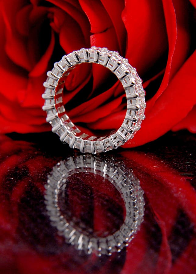 Rose and diamond stock photo. Image of diamond, ring, backround - 5573840