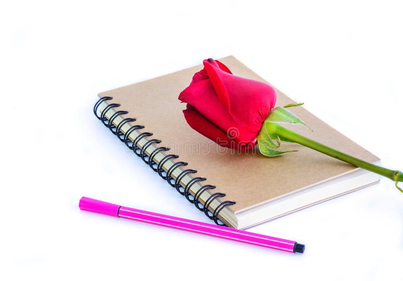 Rose on Diary ,Valentine S Day Stock Image - Image of heart, objects ...