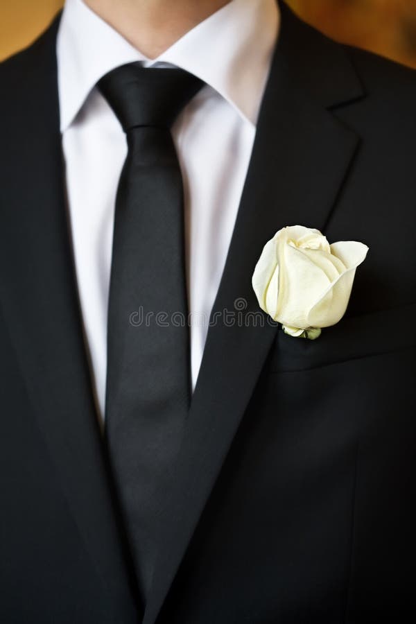 Rose en el juego del novio imagen de archivo. Imagen de boutonniere ...