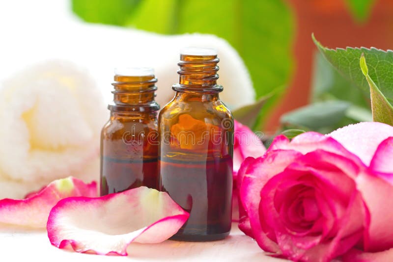 Rose essential aroma oil stock image. Image of organic - 68057155