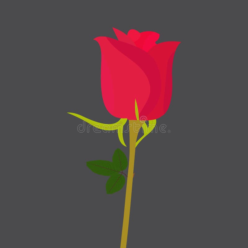 Rose Flower Avatar Vector Art Illustration. Stock Vector - Illustration ...