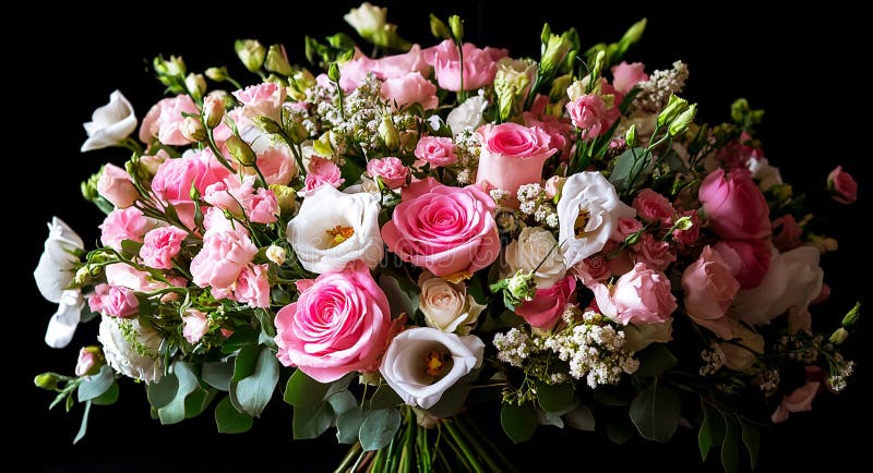 Rose Flower Bouquet, Beautiful Texture , Flowery Pattern Background ...