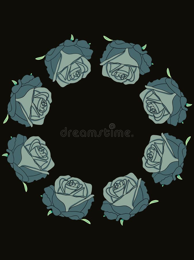 Rose Flower Glowing Vector Illustration Stock Illustration ...