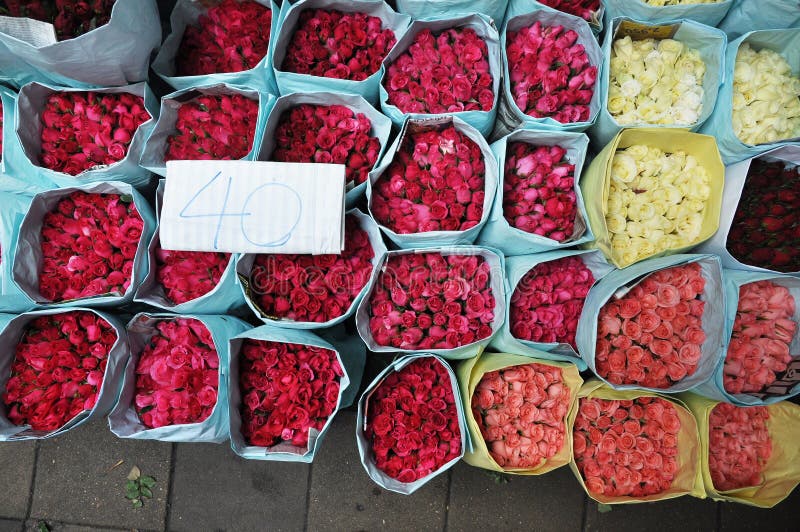 Rose Flower Group Market stock photo. Image of beautiful - 16379268