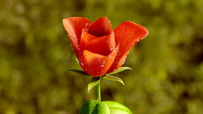 Red Rose Growth Stages. Flowers Plants Development. Rose Animation ...