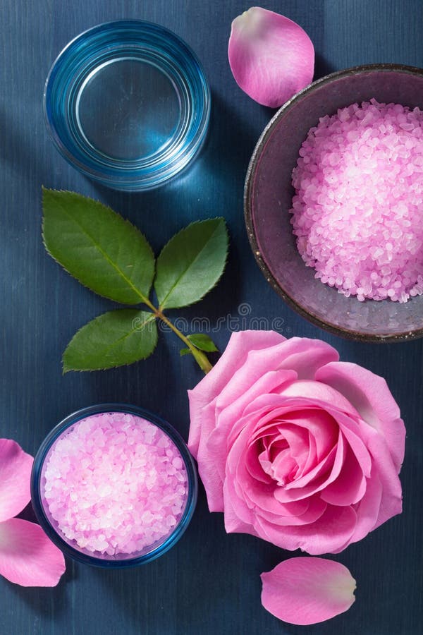 Rose Flower And Essential Oil. Spa Aromatherapy Stock Image - Image of ...
