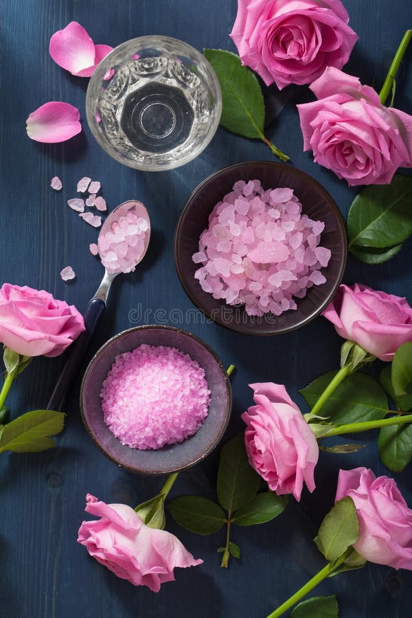 Rose Flower And Essential Oil. Spa Aromatherapy Stock Image - Image of ...