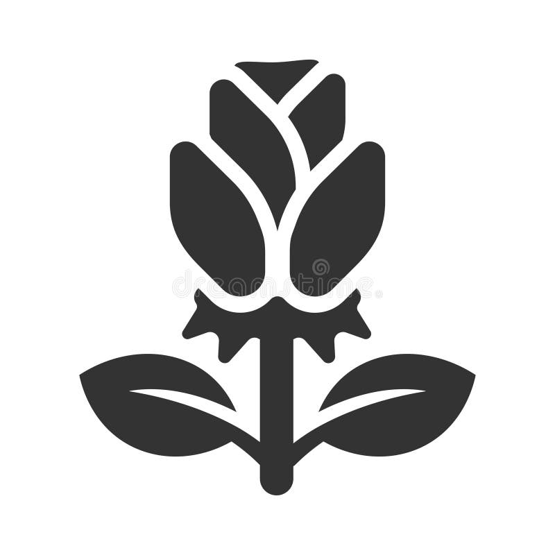 Rose flower Icon stock vector. Illustration of love - 321218946