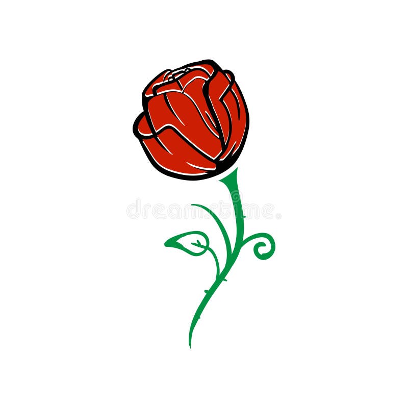 Rose Flower Icon Design Template Vector Isolated Stock Illustration ...