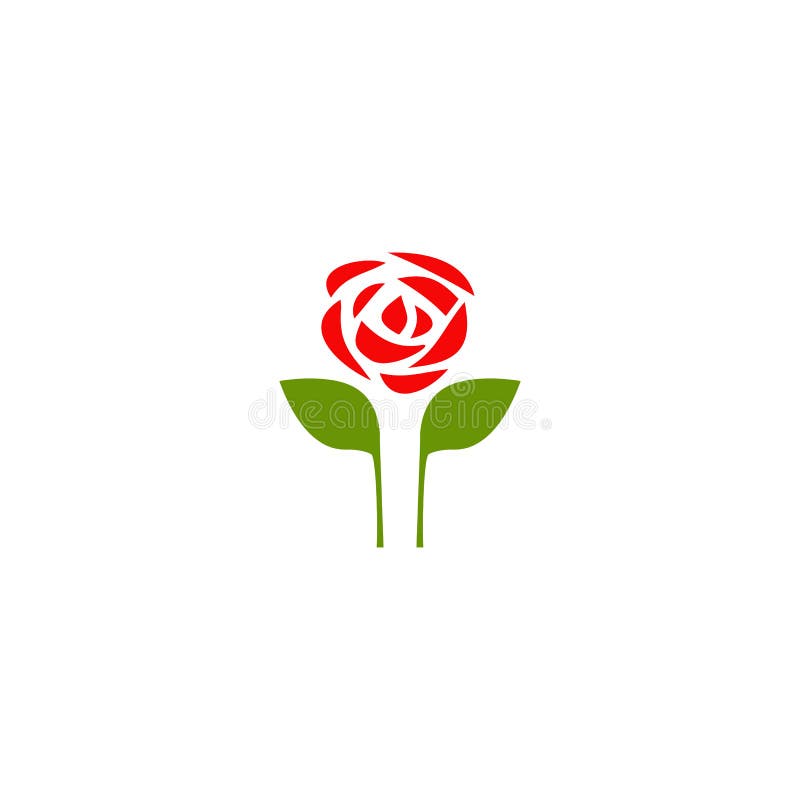 Rose Flower Icon Logo Design Vector Template Stock Vector ...