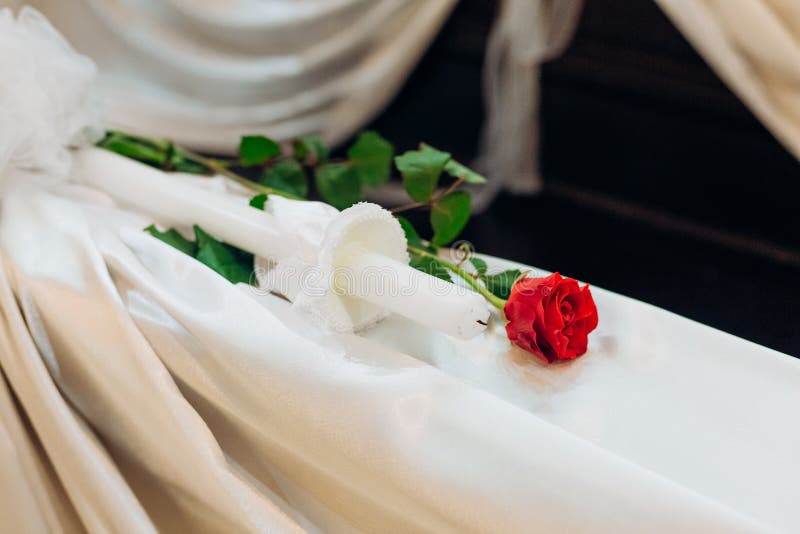 Rose Flower Inside Cathedral Stand Decorated Event Stock Photo - Image ...